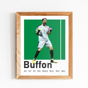 Printable Gianluigi Buffon Poster, Italian Legend Goalkeeper, Game Room ...