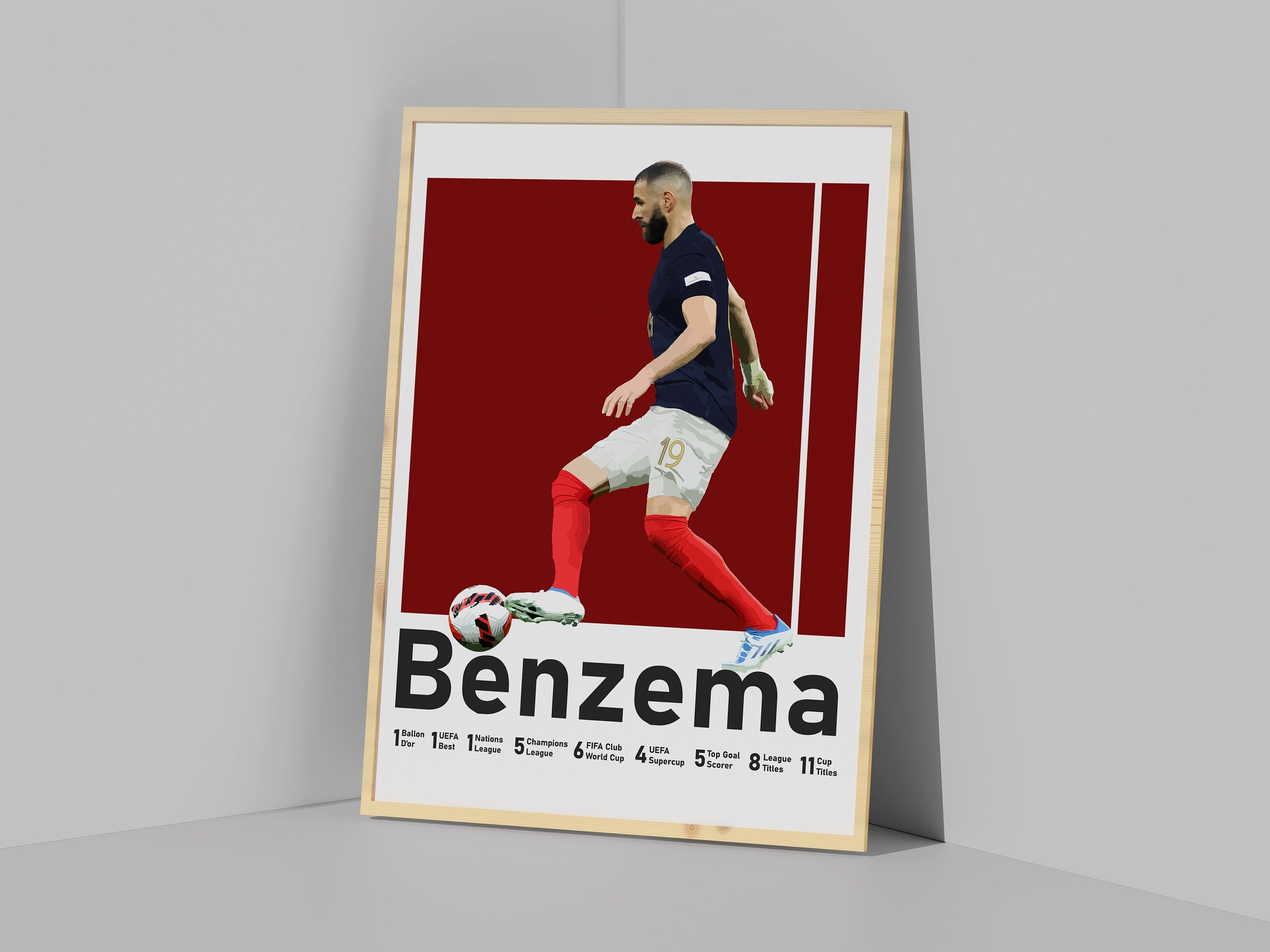 Printable Karim Benzema Poster, French Soccer Star, Benzema Wall Art ...