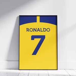Printable Messi Ronaldo Jersey Posters, Football Wall Art, Set of 2 ...