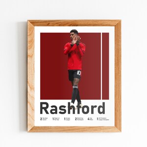 Printable Marcus Rashford Poster, Boys Room Decorations, English ...
