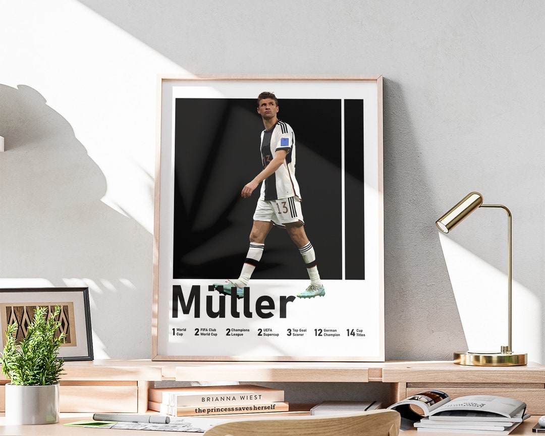 Printable Thomas Müller Poster, Football Print, German Attacker, Muller ...