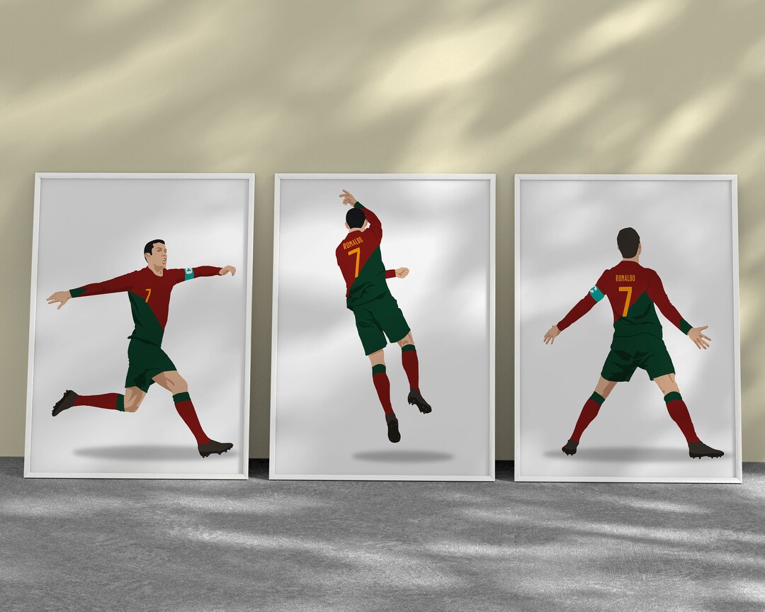 Printable Cristiano Ronaldo Celebration Wall Art, Set of 3 Posters - Etsy