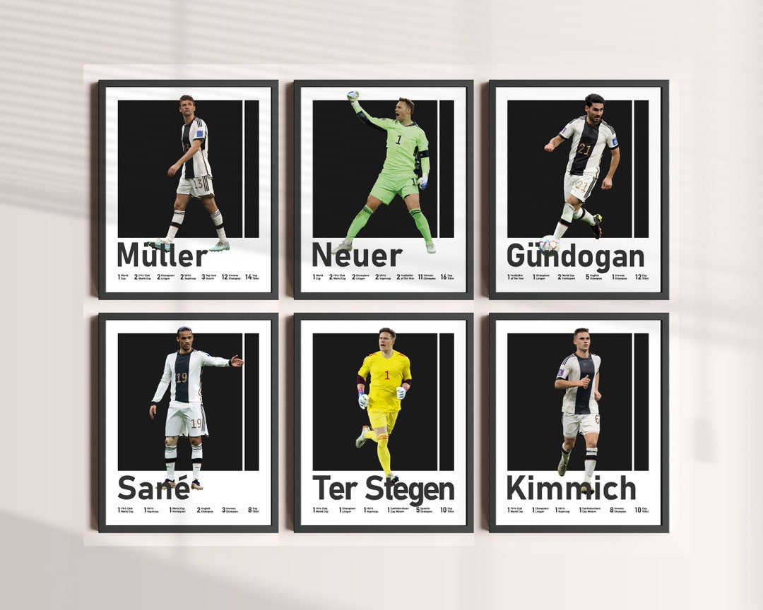 German Footballers Poster Set, National Team Prints (digital Download ...