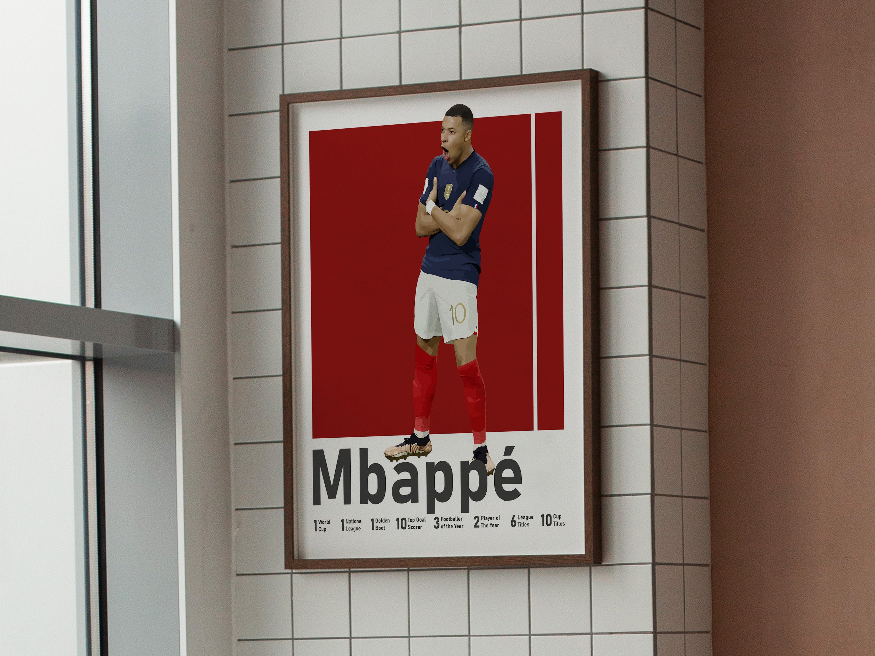 Printable Kylian Mbappe Poster, French Soccer Star, Football Wall Art ...