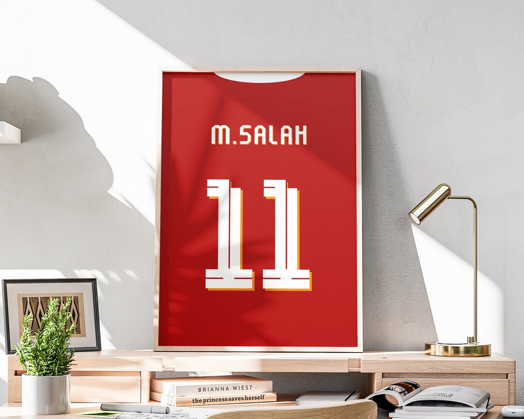Printable Mohamed Salah Jersey, Football Wall Decoration, 2023 2024 ...