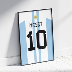 Printable Messi Jersey Poster, Number 10 Wall Art, Argentina Colors ...