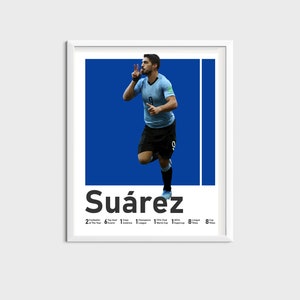 Printable Luis Suarez Poster, Uruguayan Soccer Striker, Suarez Wall Art ...