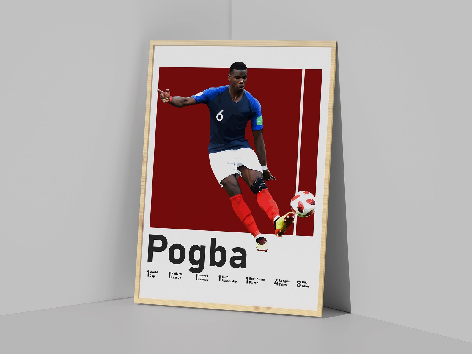 Printable Paul Pogba Poster, French Midfielder, Pogba Wall Art, Soccer ...
