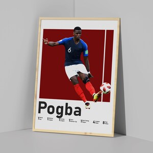 Printable Paul Pogba Poster, French Midfielder, Pogba Wall Art, Soccer ...