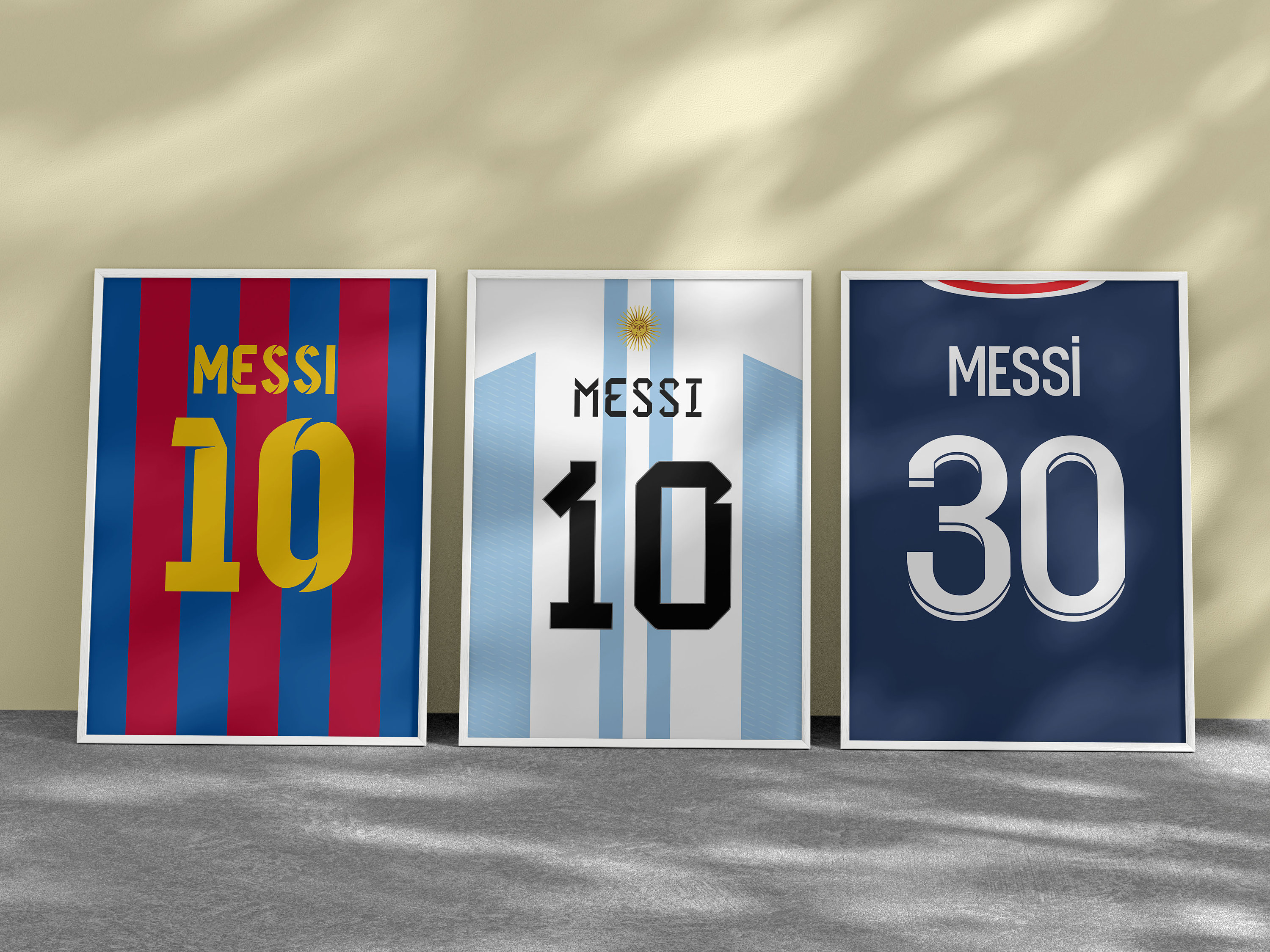 Printable Lionel Messi Jersey Posters Bundle, Set of 3 Prints - Etsy UK