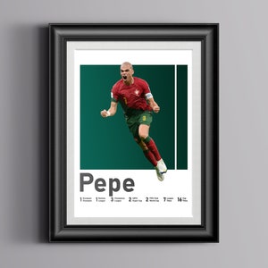 Printable Pepe Poster, Portugal Soccer Print, Man Cave Decoration ...