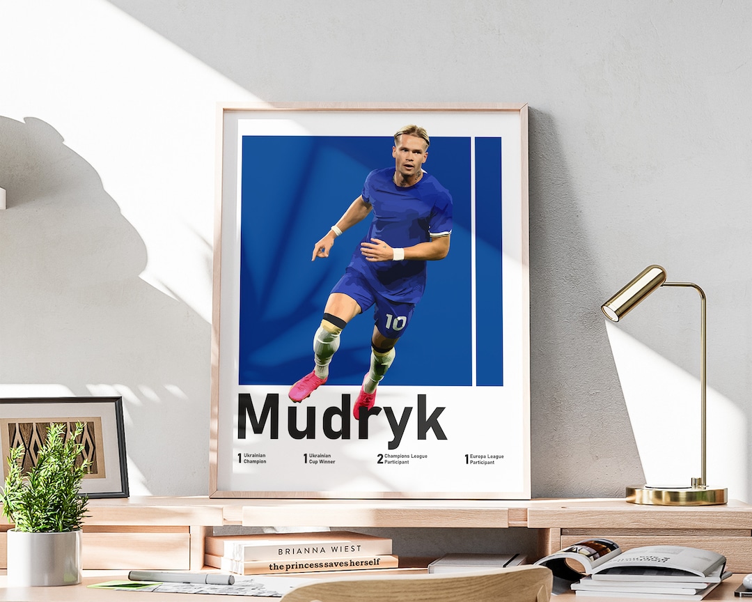 Printable Mykhailo Mudryk Poster, Ukrainian Soccer Midfielder, Mudryk ...