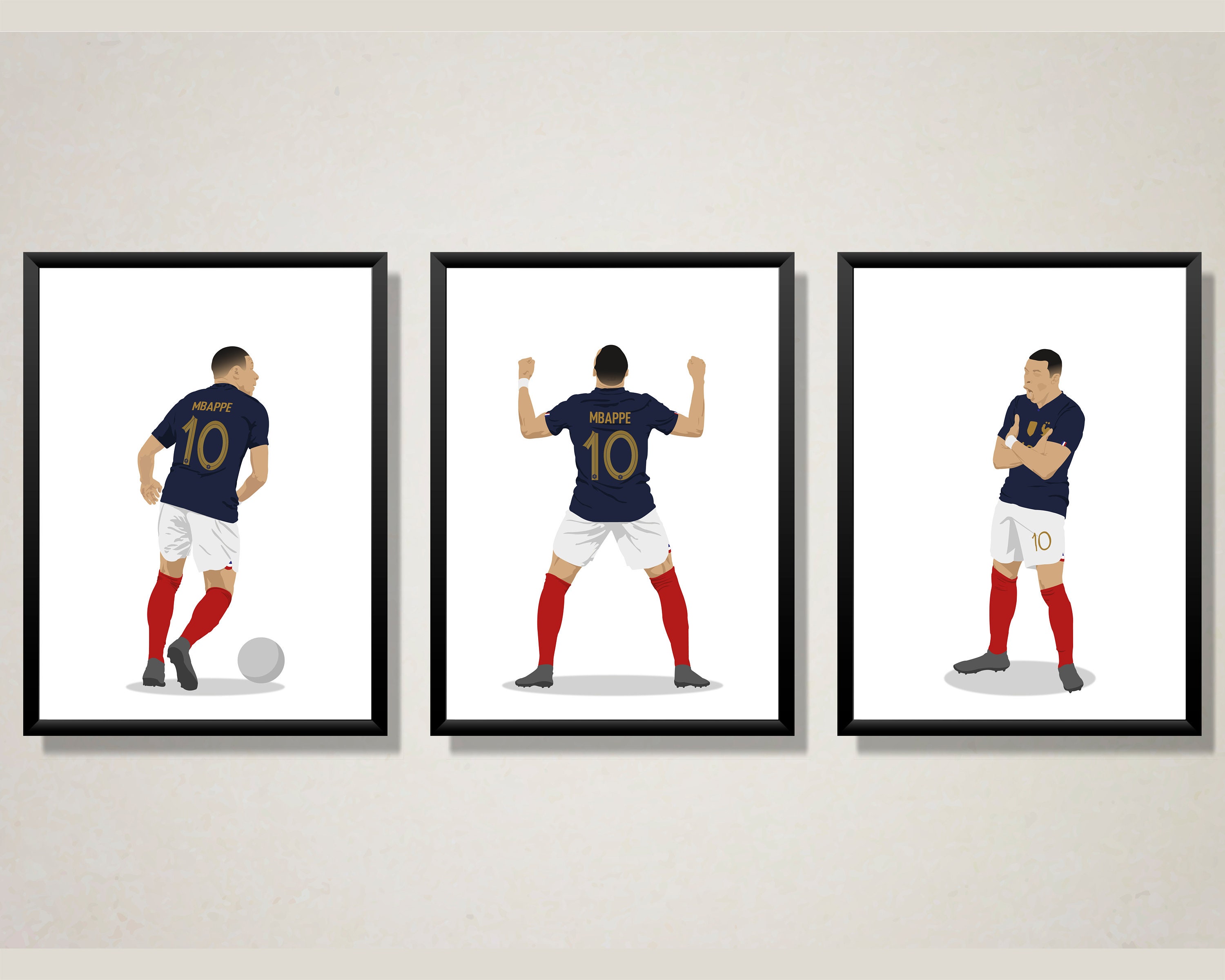 Printable Kylian Mbappe World Cup Posters Set of 3 Wall Arts - Etsy ...