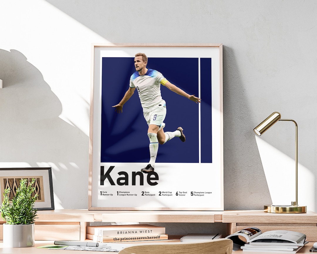 Printable Harry Kane Poster, English Forward, Soccer Print, Teen Room ...