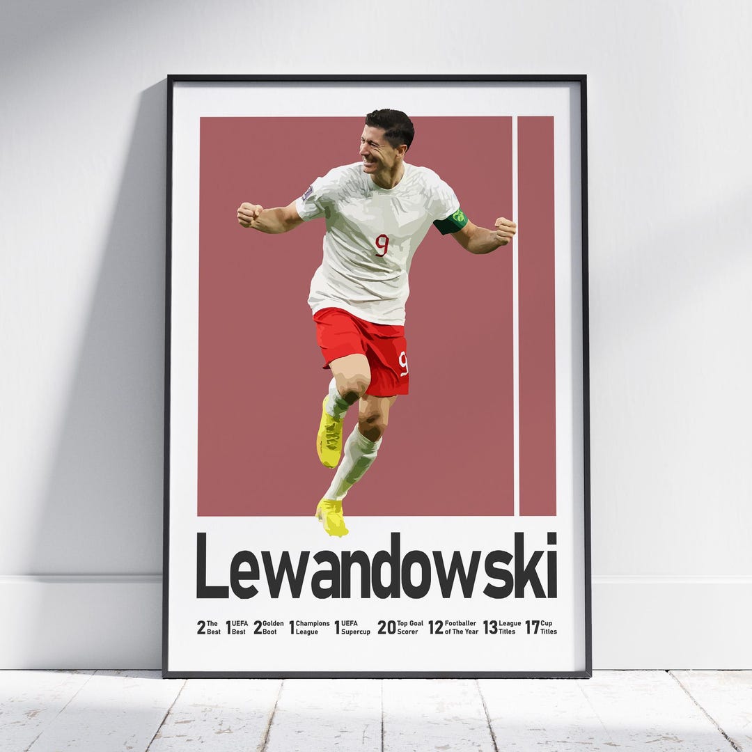 Robert Lewandowski Poster, Polish Legendary Soccer Player, Football ...