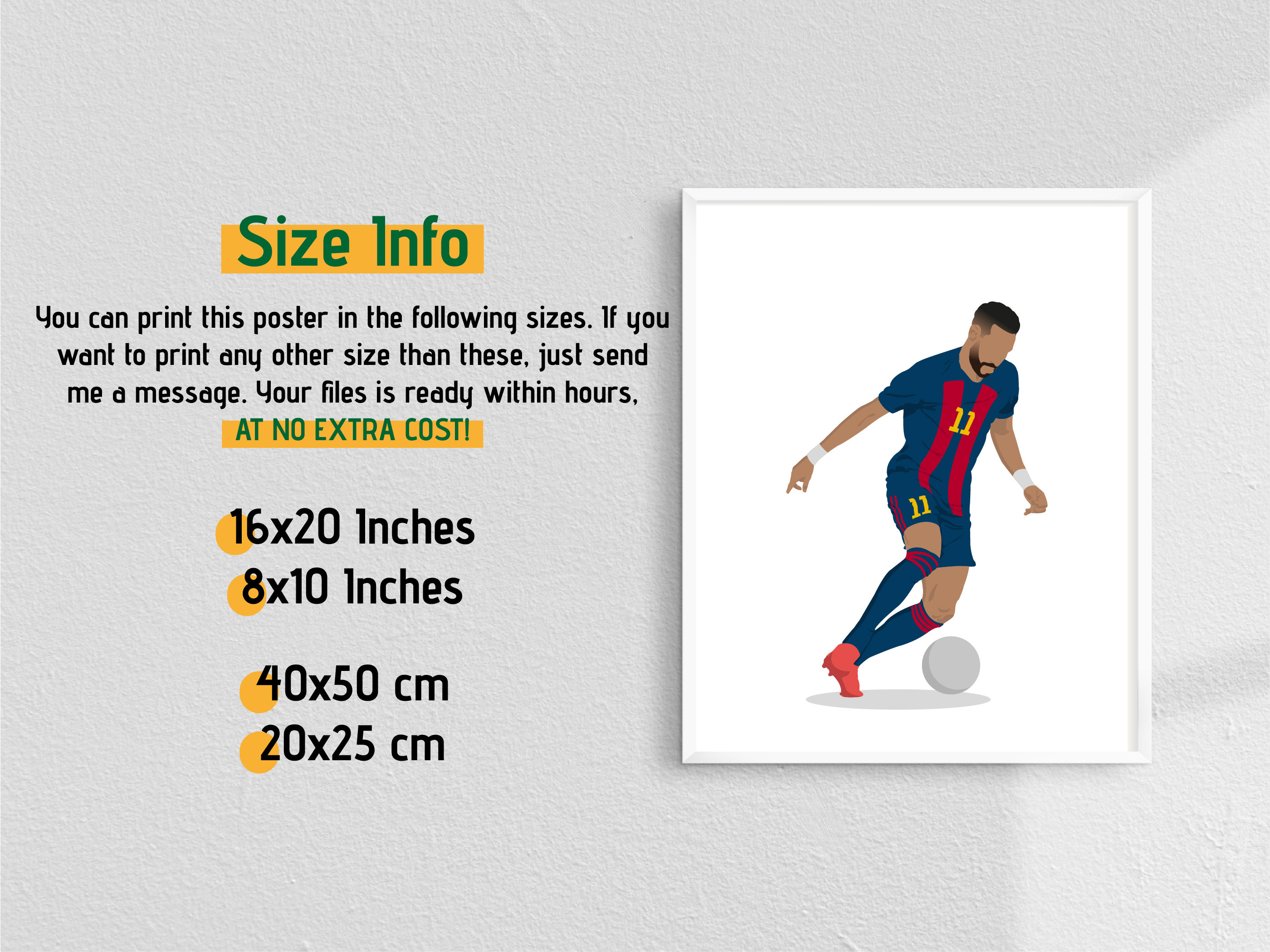 Neymar Junior Hand Drawn Poster, Soccer Illustration, Neymar Jr Wall ...