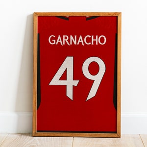 Printable Alejandro Garnacho Shirt, 2023-2024 Kit, Garnacho Jersey ...