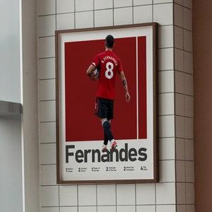 Printable Bruno Fernandes Poster, Soccer Print, Portuguese Midfielder ...