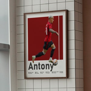 Printable Antony Poster, Soccer Print, Brazilian Forward, Antony Wall ...
