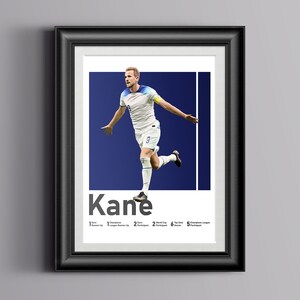 Printable Harry Kane Poster, English Forward, Soccer Print, Teen Room ...