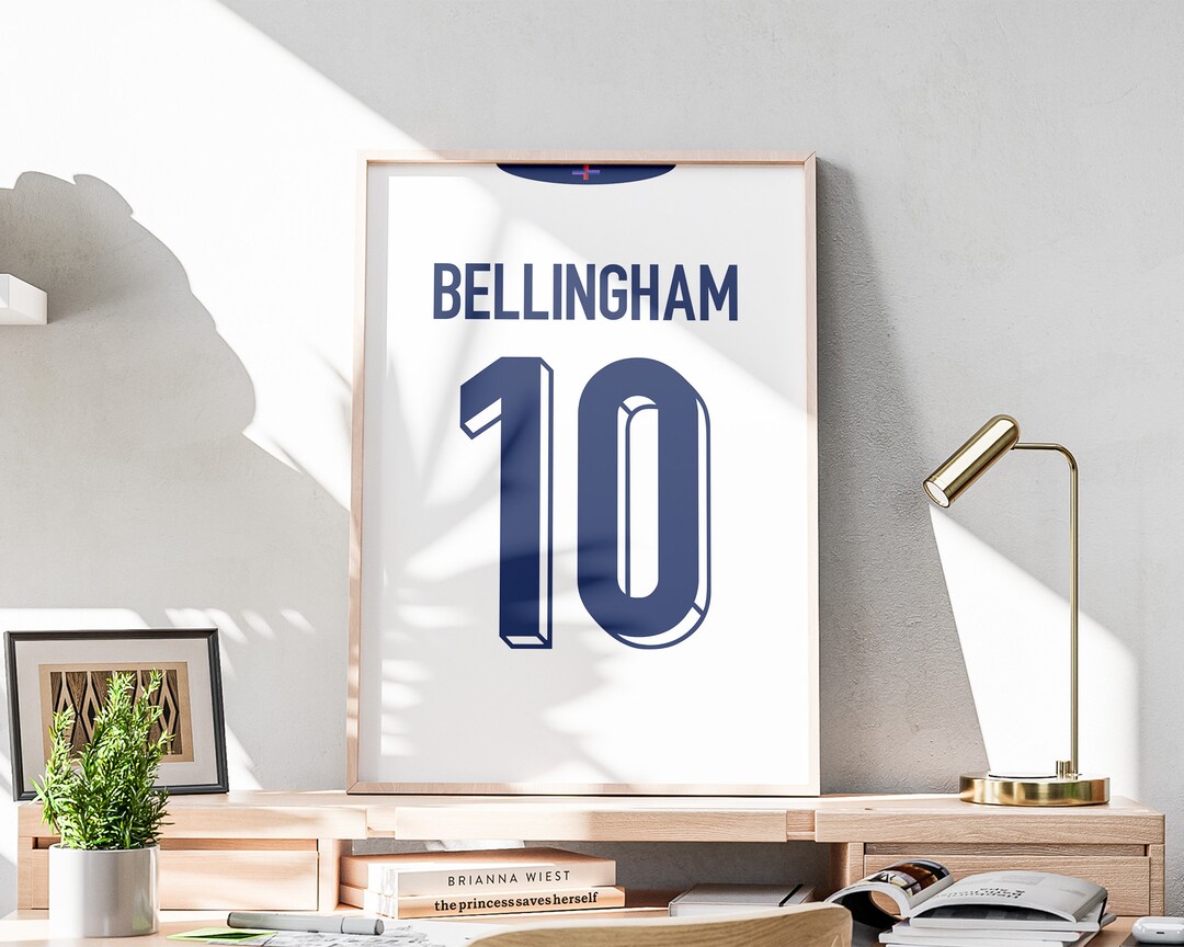 English Football Player, Jude Bellingham Jersey Art, Printable Soccer ...