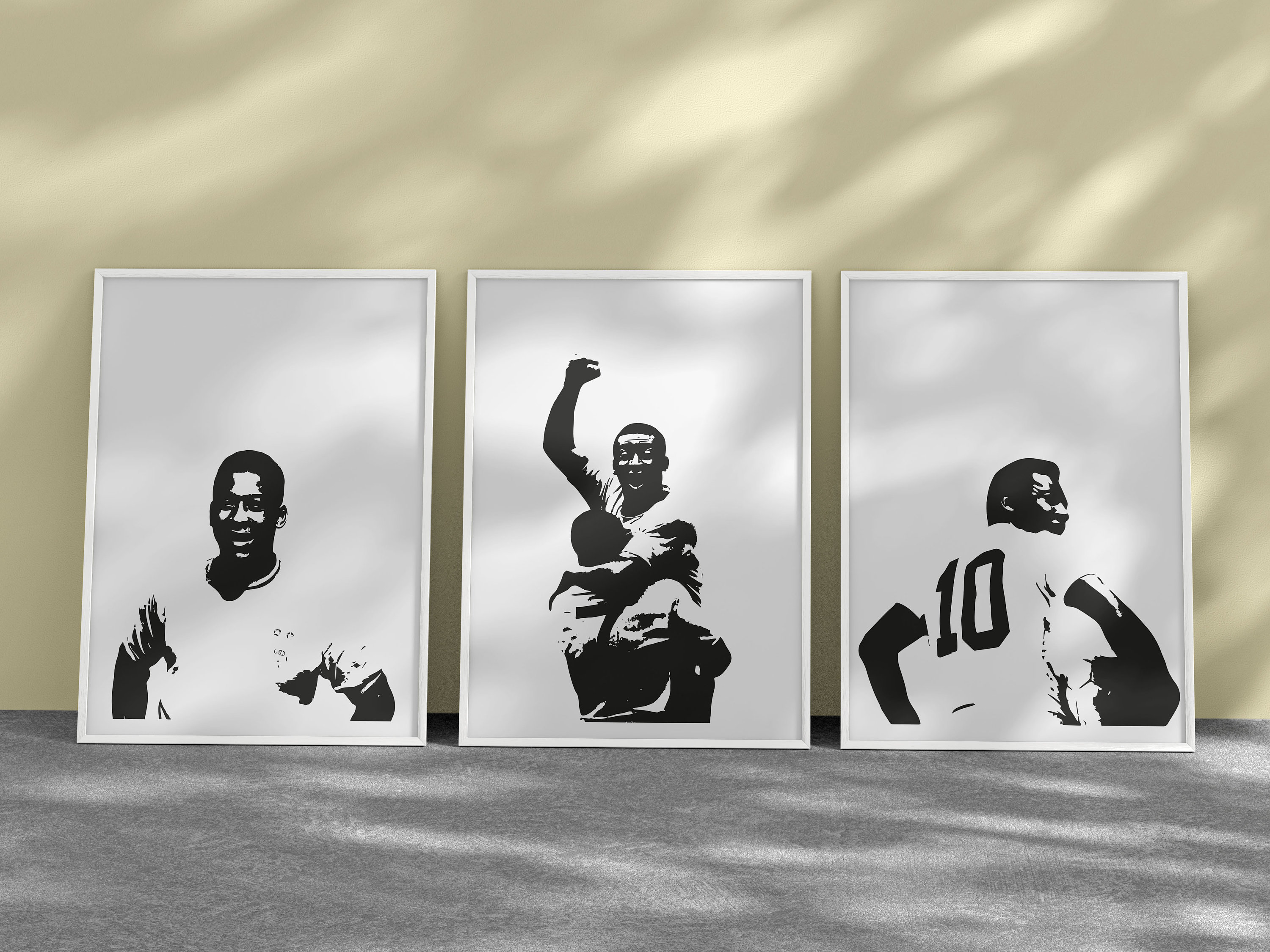 Football Legend Pele Printable Prints Set Bundle of 3 Posters - Etsy
