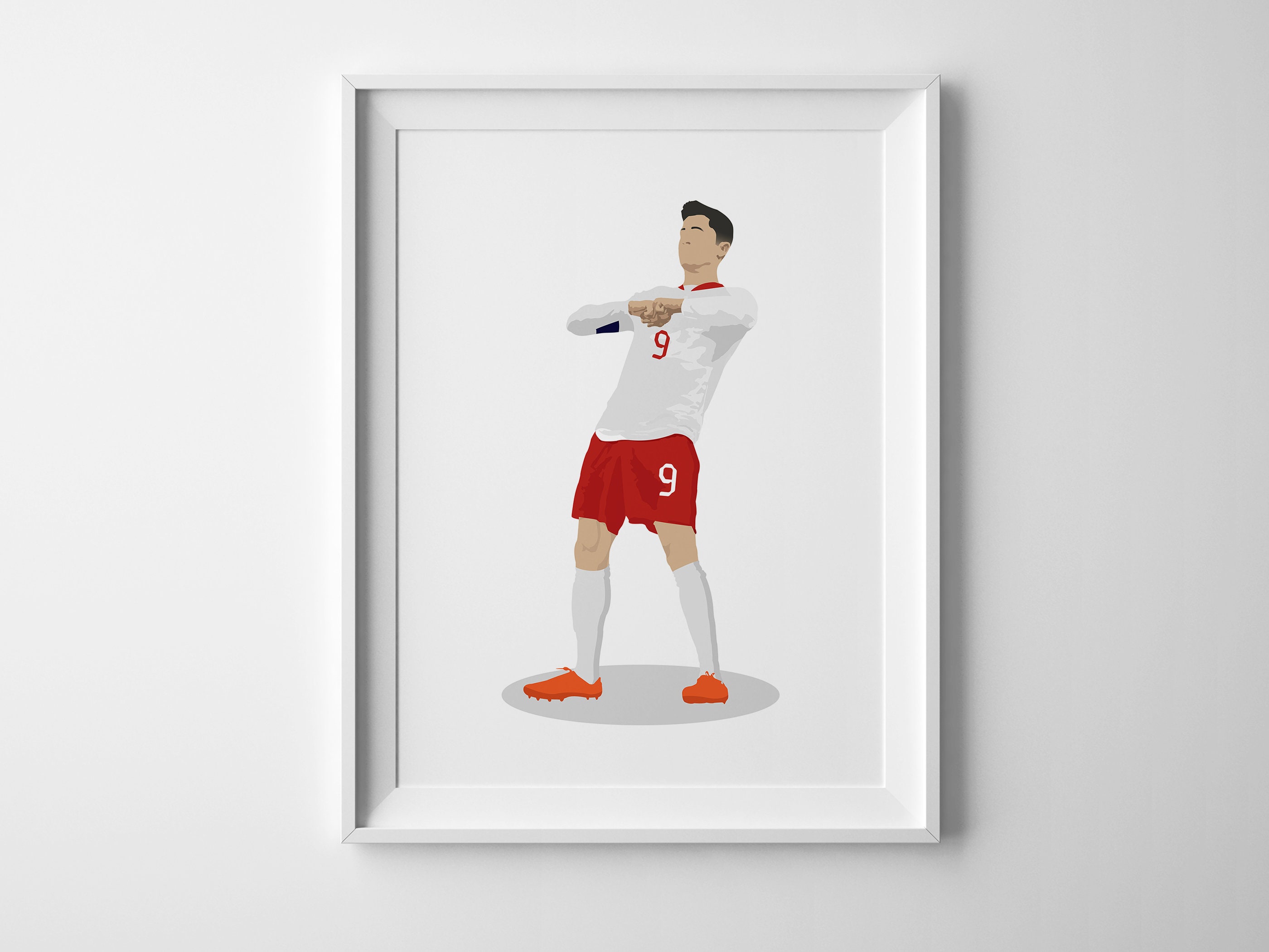 Printable Robert Lewandowski Hand Drawn Poster, Lewandowski ...