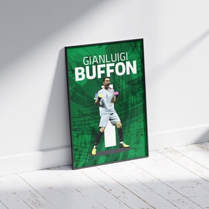 Printable Football Illustration, Gianluigi Buffon Poster, Italian ...