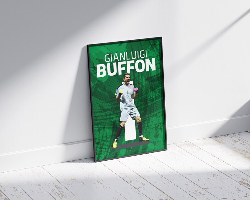 Printable Football Illustration, Gianluigi Buffon Poster, Italian ...