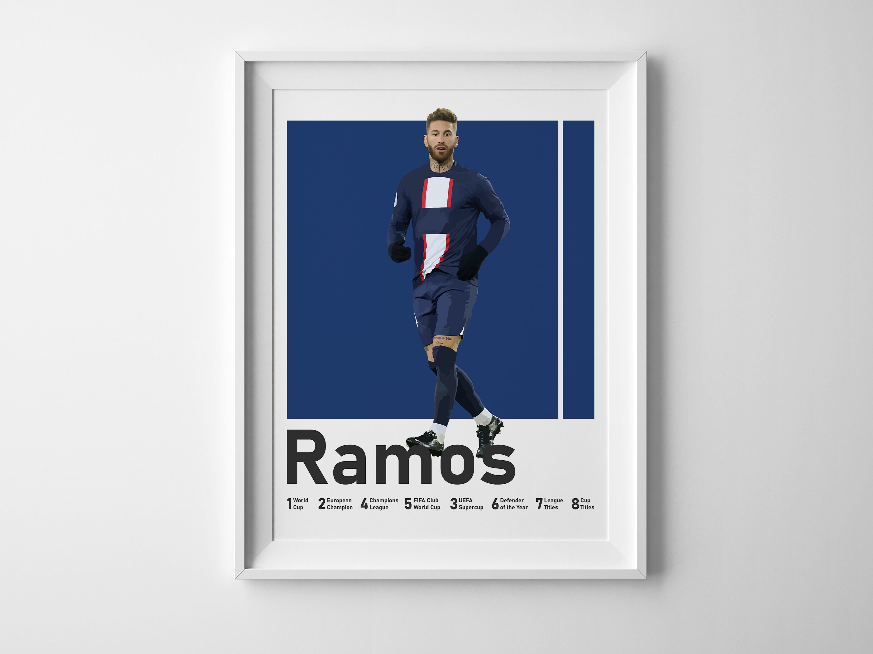 Printable Sergio Ramos Poster Soccer Wall Art Spanish - Etsy