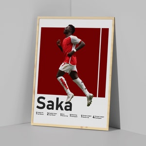 Printable Bukayo Saka Poster, English Right Winger, Wall Hangings for ...