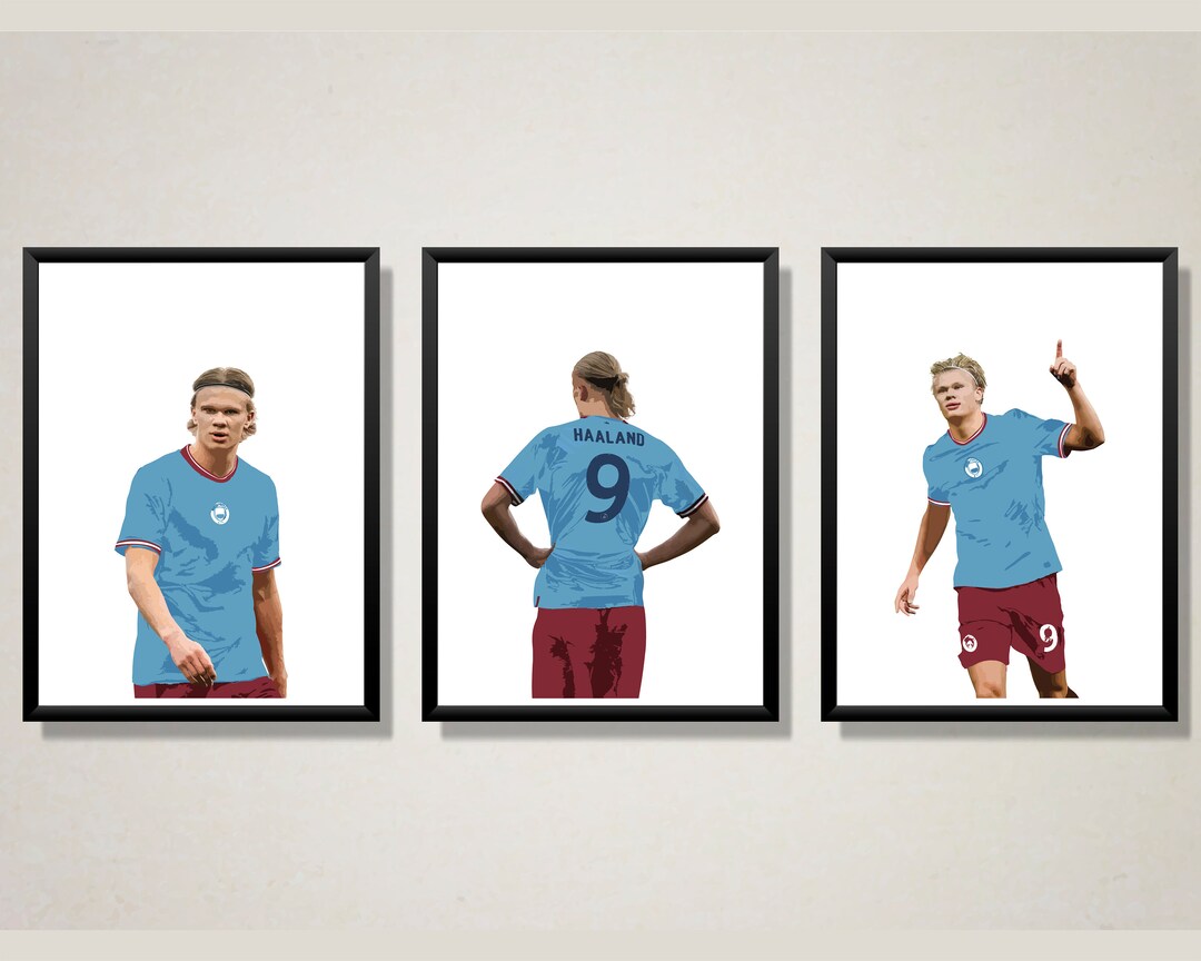 Erling Haaland Printable Posters Bundle 3 Soccer Wall Arts - Etsy Australia