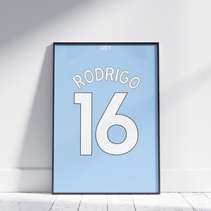 Printable Rodri 2023-2024 Season Football Jersey, Spanish Football ...