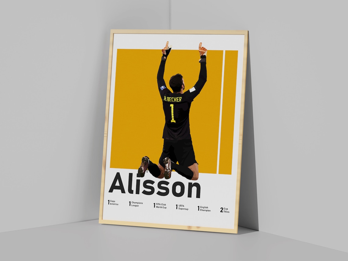 Printable Alisson Becker Poster, Soccer Goalie, Brazilian Goalkeeper ...