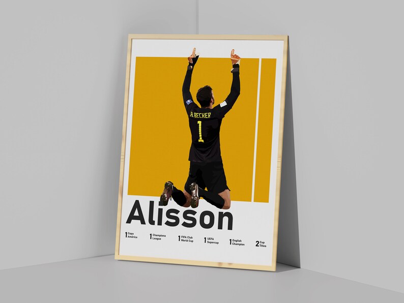 Printable Alisson Becker Poster, Soccer Goalie, Brazilian Goalkeeper ...