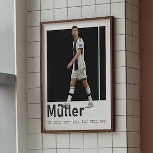 Printable Thomas Müller Poster, Football Print, German Attacker, Muller ...