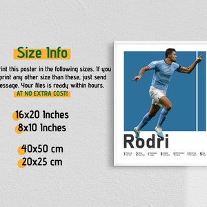 Printable Rodri Poster, Spanish Midfielder, Rodri Wall Art, Soccer Art ...