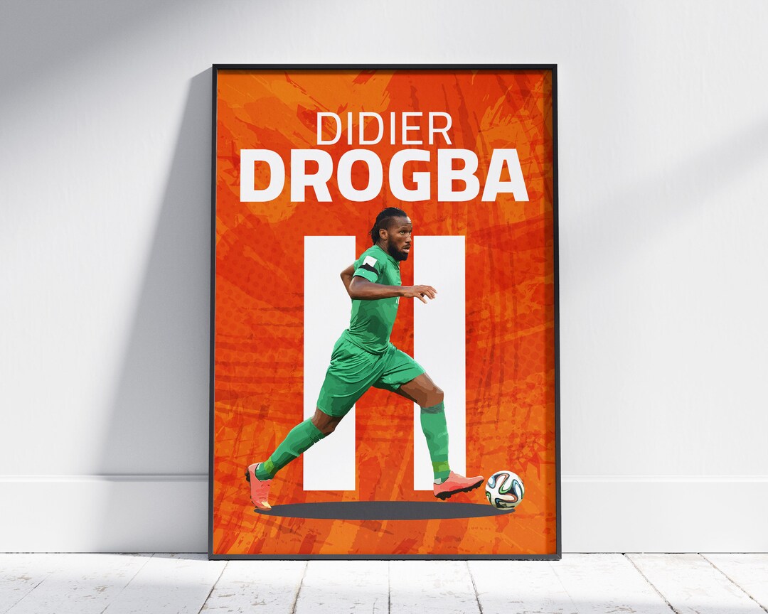 Didier Drogba Poster, Ivorian Legendary Footballer, Printable ...