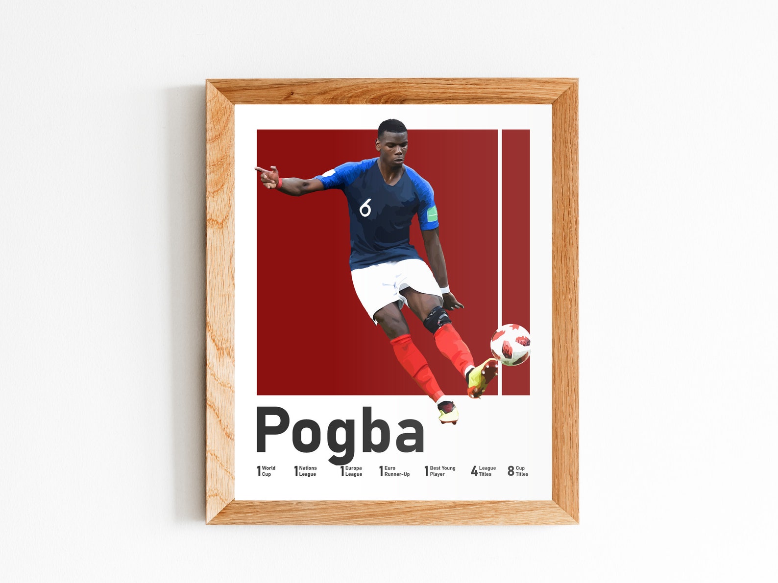 Printable Paul Pogba Poster, French Midfielder, Pogba Wall Art, Soccer ...