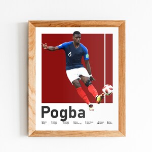 Printable Paul Pogba Poster, French Midfielder, Pogba Wall Art, Soccer ...