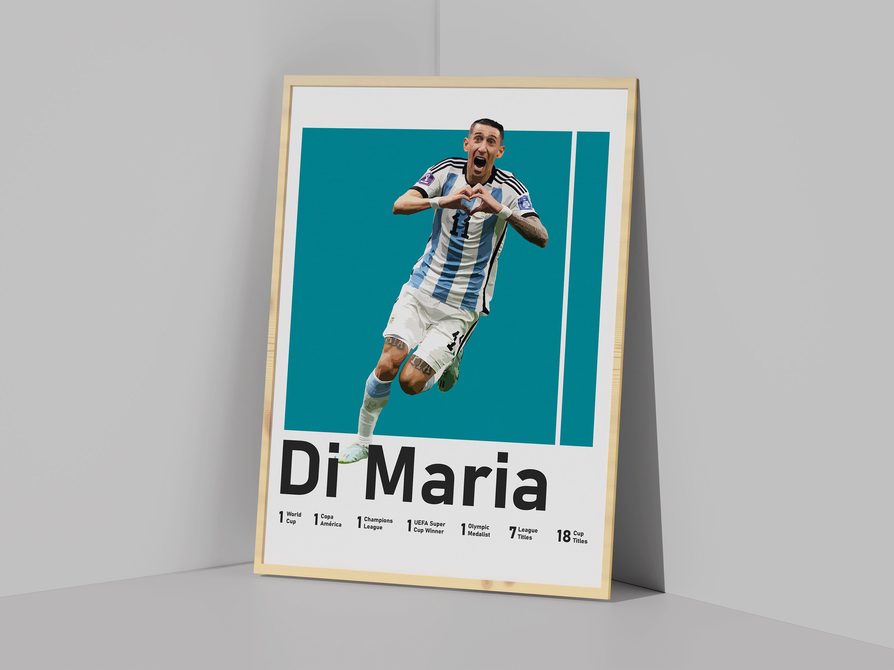 Printable Angel Di Maria Poster, 2023-2024 Season, Soccer Legend Di ...