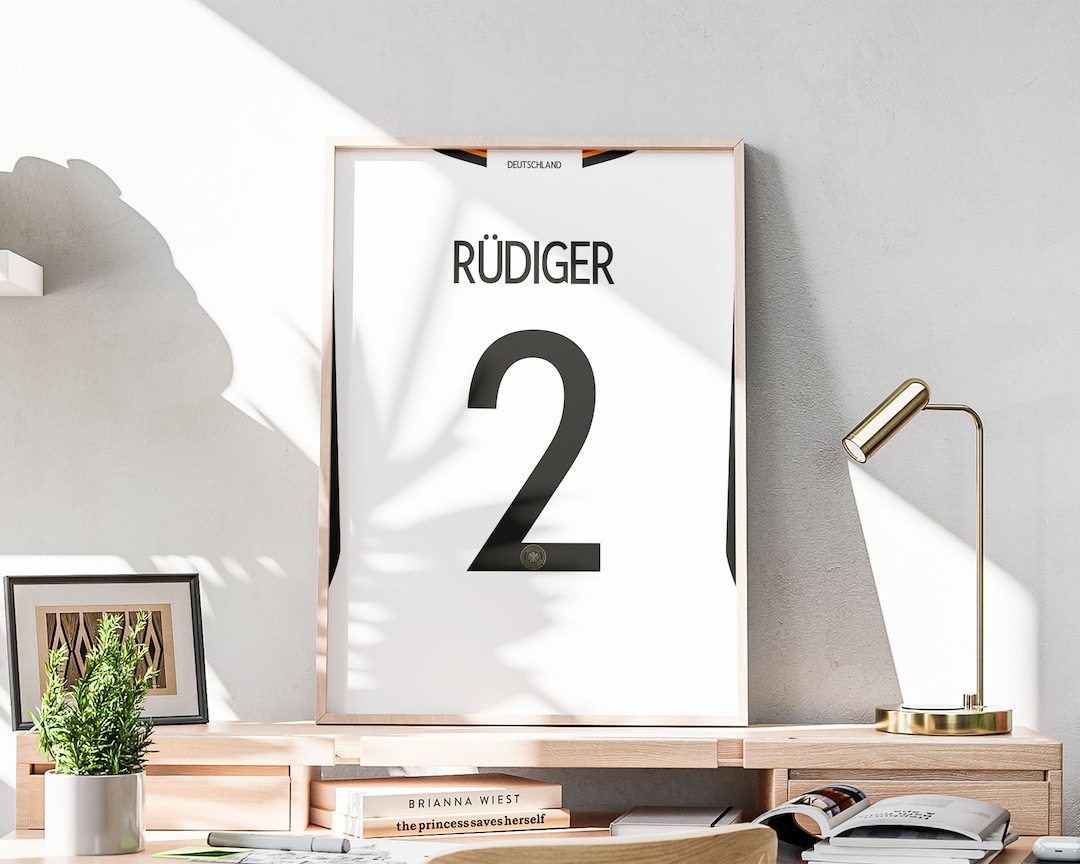 Printable Antonio Rüdiger Shirt, Jersey Wall Art, Germany National Team ...