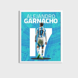 Gift for Garnacho Lovers, Alejandro Garnacho Poster, Printable Soccer ...