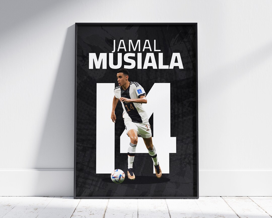 Germany's Young Forward, Jamal Musiala Poster, Printable Football Art ...