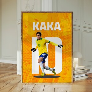 Kaka Poster, Printable Nostalgic Soccer Print, 2010 Brazil National ...