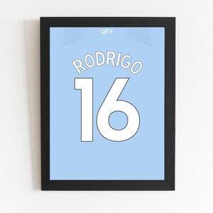 Printable Rodri 2023-2024 Season Football Jersey, Spanish Football ...