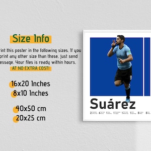 Printable Luis Suarez Poster, Uruguayan Soccer Striker, Suarez Wall Art ...