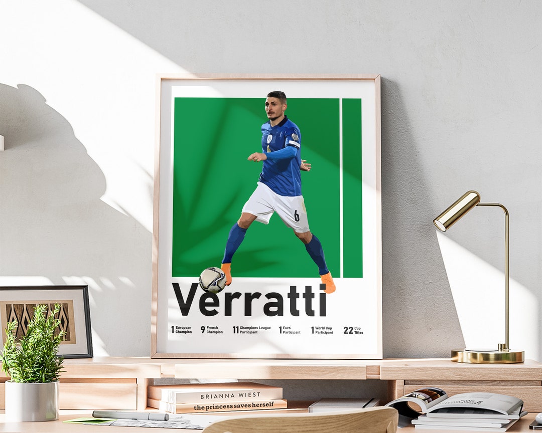 Printable Marco Verratti Poster, Teen Room Decorations, Italian ...