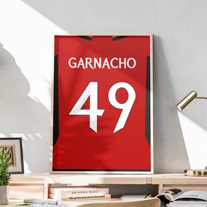Printable Alejandro Garnacho Shirt, 2023-2024 Kit, Garnacho Jersey ...