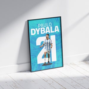 Paulo Dybala Decor, Printable Soccer Poster, Unique Football Art for My ...